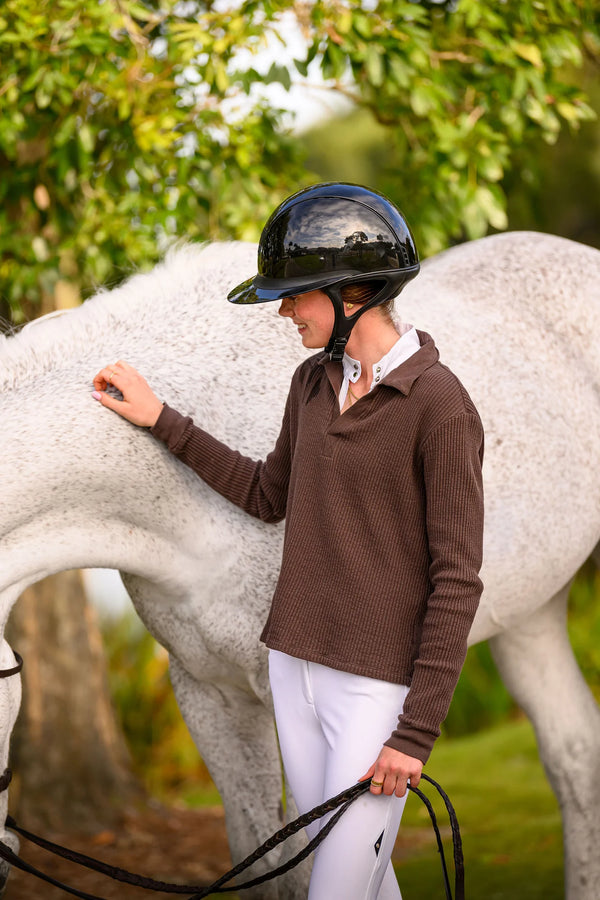Euphoric Equestrian Coco Waffle Sweater - The Horse Connection - The ...